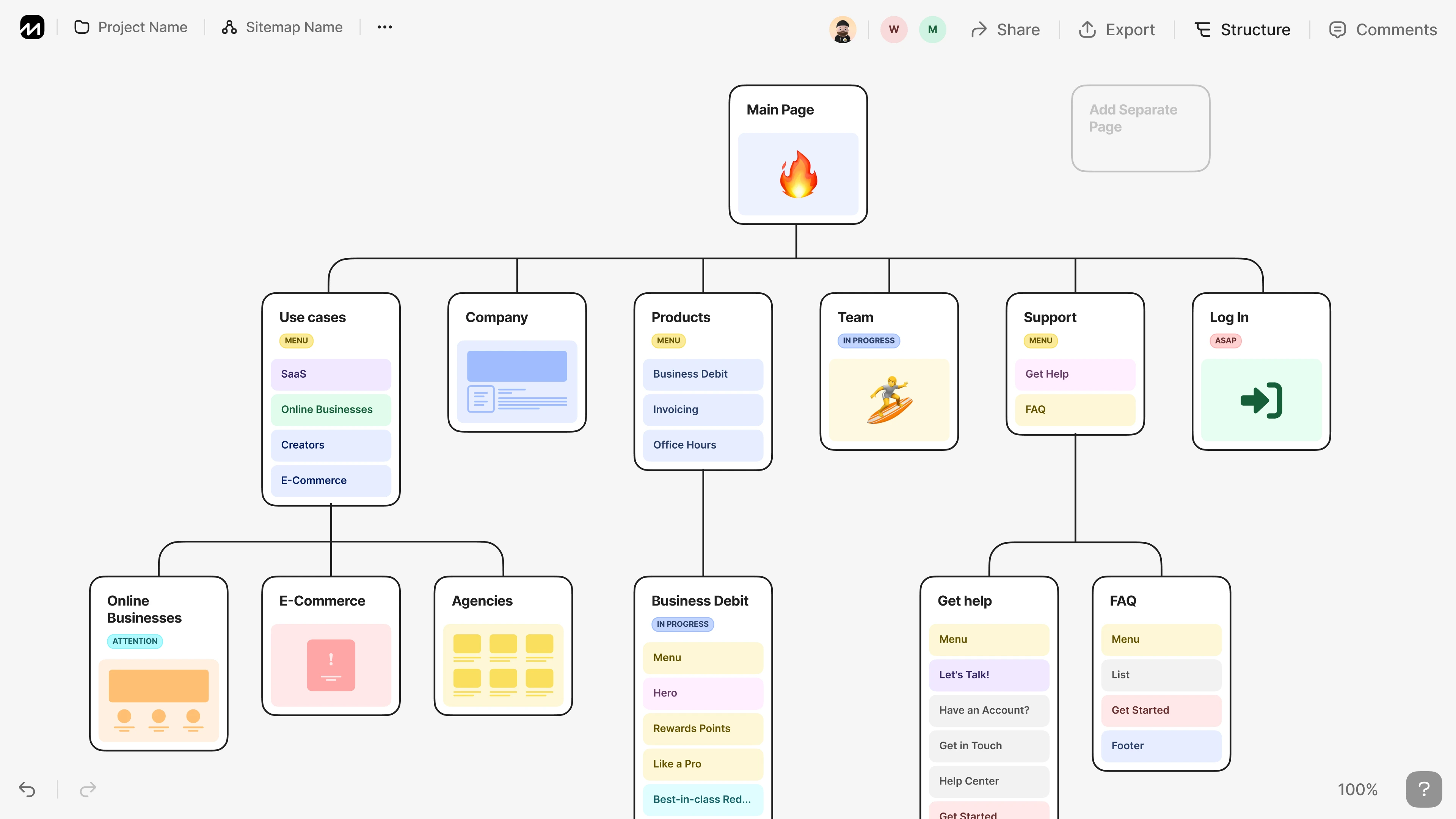 Interactive Visual Sitemap Tool To Plan Website Architecture FlowMapp